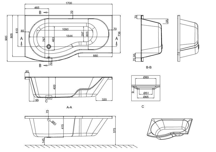 B Shower Bath • Bath Co