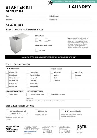 Order Forms • Bath Co