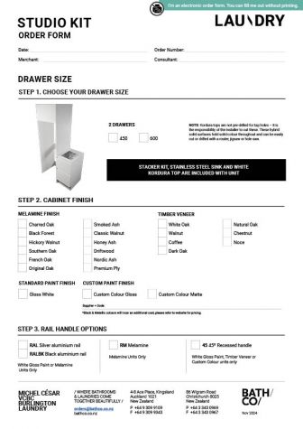 Order Forms • Bath Co