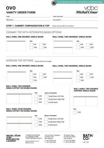 Catalogues & Order Forms • Bath Co