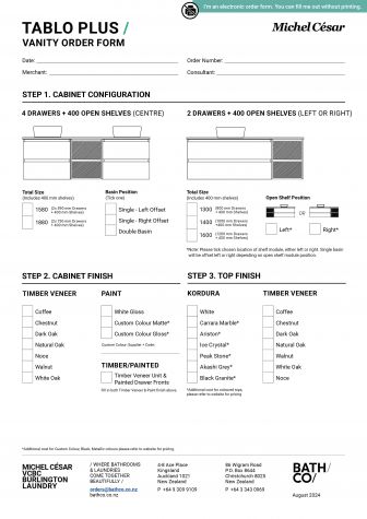 Order Forms • Bath Co