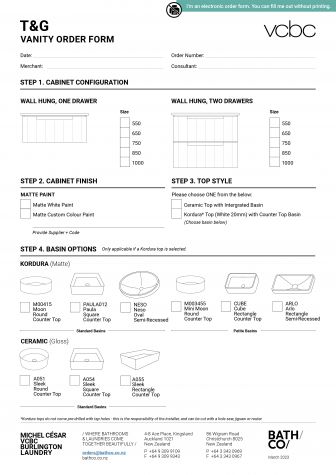 Catalogues & Order Forms • Bath Co