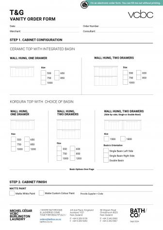 Order Forms • Bath Co